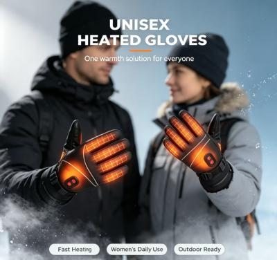 China Battery Powered Electric Heated Gloves Graphene Thermal Heating Gloves 40-65℃ Adjustable Windproof Waterproof Heated Hand Warmers Unisex Winter Gloves for Ski Cycling Motorcycle Outdoor Sports for sale