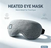 China Heated Eye Mask, Super Soft PU Electric Warm Eye Mask 35-55℃ Adjustable Temperature, 1000mAh Rechargeable Portable Heating Eye Mask for Relieve Eye Fatigue, Travel Office Home School Use for sale