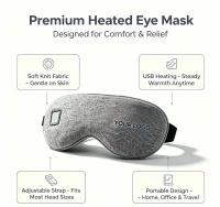 China Heated Eye Mask, Super Soft PU Electric Warm Eye Mask 35-55℃ Adjustable Temperature, 1000mAh Rechargeable Portable Heating Eye Mask for Relieve Eye Fatigue, Travel Office Home School Use for sale