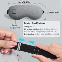China Adjustable Temperature Heated Eye Mask | Super Soft PU Portable Fast Heating Eye Mask 1000mAh Battery for Eye Fatigue Relief for sale