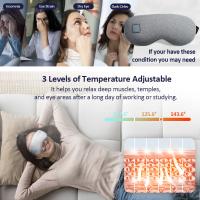 China Electric Heated Eye Mask Built-in Carbon Fiber Heating Sheet, Soft Inner Lining Insulation Cotton Warm Eye Mask, 1000mAh Portable Adjustable Temp Heating Eye Mask to Soothe Tired Eyes for sale