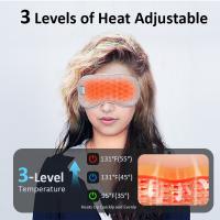 China Adjustable Temperature Heated Eye Mask | Super Soft PU Portable Fast Heating Eye Mask 1000mAh Battery for Eye Fatigue Relief for sale
