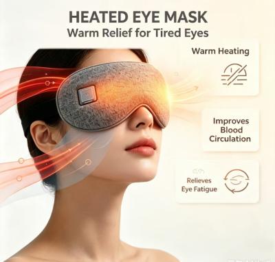 China Electric Heated Eye Mask Built-in Carbon Fiber Heating Sheet, Soft Inner Lining Insulation Cotton Warm Eye Mask, 1000mAh Portable Adjustable Temp Heating Eye Mask to Soothe Tired Eyes for sale