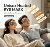 China Unisex Heated Eye Mask, USB Rechargeable Soft Knit Fabric Thermal Eye Mask, Adjustable Temperature Warm Compress Eye Mask to Relieve Eye Fatigue for Men Women Home Office Travel for sale