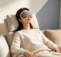 China Unisex Heated Eye Mask, USB Rechargeable Soft Knit Fabric Thermal Eye Mask, Adjustable Temperature Warm Compress Eye Mask to Relieve Eye Fatigue for Men Women Home Office Travel for sale