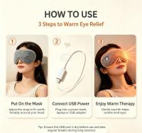 China 35-55℃ Adjustable Heated Eye Mask, Portable Fast Heating Rechargeable Heating Eye Mask, Soft Knit Fabric Electric Eye Mask Equipped with Storage Pouch for Travel & Daily Eye Relaxation for sale