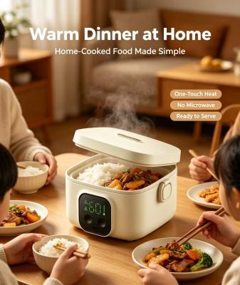China Home Electric Heating Lunch Box, Mini Portable Food Warmer, 304 Stainless SteelFast Heat, Space Saving for Household Family Dining for sale