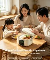 China Pasteurization Electric Heated Lunch Box USB Powered, 500ml 304 Stainless Steel Food Heating Container, Multi Temperature Control for sale