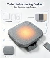 China Graphene Heated Seat Cushion 45×45cm 3cm Thick Linen Cotton USB 3‑Speed Temperature Adjustment Heating Pad for Home Car Office Warm Waist Buttock Support for sale