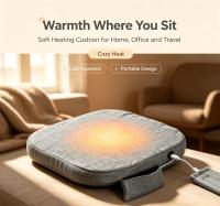China Portable USB Graphene Heated Seat Cushion Soft Linen‑Cotton Heating Chair Pad 3‑Speed Temperature Adjustment Warm Cushion Multi‑Color Available for Home Office Travel Car Use for sale