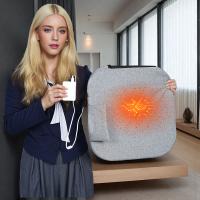 China Portable USB Graphene Heated Seat Cushion Soft Linen‑Cotton Heating Chair Pad 3‑Speed Temperature Adjustment Warm Cushion Multi‑Color Available for Home Office Travel Car Use for sale