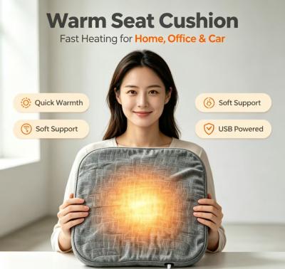 China 3cm thick lightweight graphene heating cushion 3-speed USB heating pad, suitable for different household and office chairs for sale