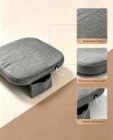 China Graphene USB Heated Seat Cushion, Linen Cotton Heating Chair Pad with Built‑in Power Bank Pocket, 3‑Speed Temperature Adjustment, 3cm Thick Foam 45×45cm Portable Warm Seat Cushion for Car Home Office for sale