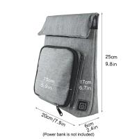 China Polyester Fiber USB Heating Lunch Bag, Waterproof Leak‑Proof Food Warmer, Removable Washable Heating Unit,50‑59℃，3‑Level Temperature Adjustment for On‑the‑Go Meal Warming for sale