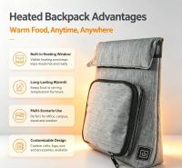China OEM ODM Custom Logo USB Heated Food Warmer Pouch, Waterproof Leak‑Proof Washable Removable Charging Heating Bag for Travel Picnic School for sale