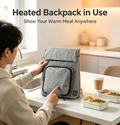 China On‑The‑Go Food Heating Solution｜USB Waterproof Heated Lunch Warmer, Removable For Charging & Fully Washable, Leak‑Proof 3‑Level 50‑59℃ Heat for Travel, School & Outdoor Picnic for sale