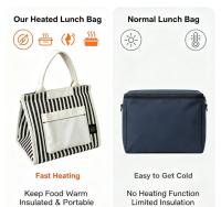 China Portable Heated Lunch Bag USB Powered, Rapid Heating Electric Food Warmer with 3 Temperature Modes, Lightweight 0.295KG Thermal Tote for Office, School & Outdoor for sale