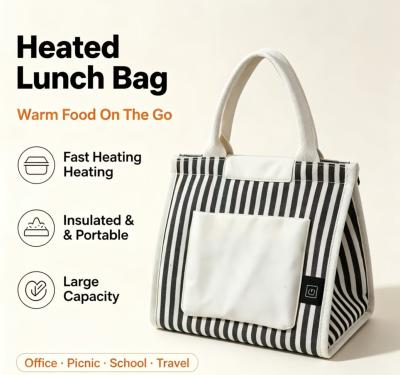China Portable Heated Lunch Bag USB Powered, Rapid Heating Electric Food Warmer with 3 Temperature Modes, Lightweight 0.295KG Thermal Tote for Office, School & Outdoor for sale