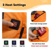 China Water‑Resistant & Scratch‑Proof Heated Dog Sleeping Bag, 3‑Level Adjustable Temperature Durable Polyester Pet Sleeping Bag for Multiple Dog Breeds, Hollow Cotton Fitting for Winter Snow Wind for sale
