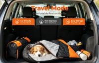 China Water‑Resistant & Scratch‑Proof Heated Dog Sleeping Bag, 3‑Level Adjustable Temperature Durable Polyester Pet Sleeping Bag for Multiple Dog Breeds, Hollow Cotton Fitting for Winter Snow Wind for sale
