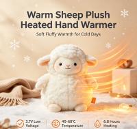 China Warm Sheep Rechargeable Hand Warmer,3‑Level 40‑50‑60℃ Adjustable Temperature,6‑8H Long Lasting Portable Pocket Heater,Polyester Fiber Winter Heating Gift for Indoor Outdoor Use for sale