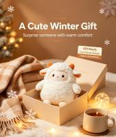China Warm Sheep Rechargeable Hand Warmer,3‑Level 40‑50‑60℃ Adjustable Temperature,6‑8H Long Lasting Portable Pocket Heater,Polyester Fiber Winter Heating Gift for Indoor Outdoor Use for sale