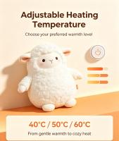 China Cute Warm Sheep Portable Rechargeable Hand Warmer,3 Heat Settings 40‑60℃,6‑8 Hours Working Time,USB Power Bank Support for On‑the‑Go Use,Compact 9*15*18cm Polyester Winter Pocket Heater for sale