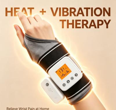 China USB Rechargeable Heated Wrist Brace with Vibration Massage, 3 Temp & Timer Settings, Heating Wrist Wrap for Carpal Tunnel Arthritis Wrist Support for sale