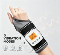 China Soft Fabric Heated Wrist Support Guard with Vibration Massage, Multi Timing Modes Rechargeable Heating Wrist Brace for sale