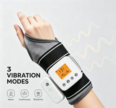 China Soft Fabric Heated Wrist Support Guard with Vibration Massage, Multi Timing Modes Rechargeable Heating Wrist Brace for sale
