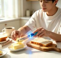 China Touch Sensing Intelligent Butter Heating Knife, Stainless Steel Alloy Waterproof Electric Butter Cutter, USB Rechargeable 1020mAh Battery 3.7V Kitchen Butter Softening & Cutting Tool for sale