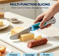 China Safe Waterproof Heated Butter Knife, Touch Sensing Design Stainless Steel Electric Butter Cutter with 1020mAh Rechargeable Battery for Home Baking for sale