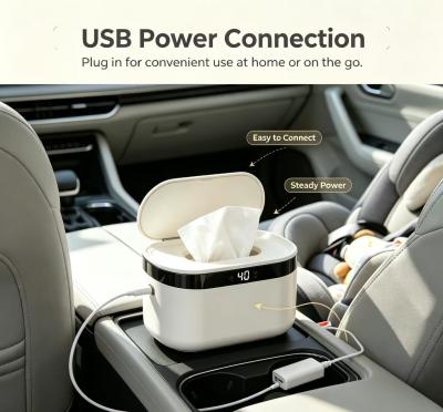 China Constant Temperature Wet Wipe Heating Dispenser, Leakproof Even Heat Baby Wipe Warmer, Low Power Wipes Heater for Home and Travel for sale