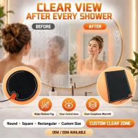 China Graphene Mirror Defogger Heating Pad, Custom Shape Size Voltage, Moisture-Resistant Flexible Film for Bathroom Mirrors for sale