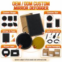 China Graphene Mirror Defogger Heating Pad, Custom Shape Size Voltage, Moisture-Resistant Flexible Film for Bathroom Mirrors for sale