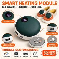 China Detachable Magnetic Heated Slippers, Graphene Heating Module with Digital Display, Custom Color Material Label and Packaging for sale