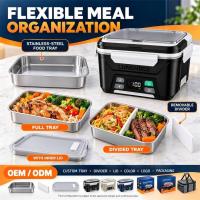 China Smart Heated Lunch Box, Graphene Broad-Area Heating with Scheduled and Immediate Heat, Rechargeable Cordless Design with Removable Stainless Steel Tray, Custom Color Logo and Packaging for sale