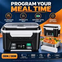 China Smart Heated Lunch Box, Graphene Broad-Area Heating with Scheduled and Immediate Heat, Rechargeable Cordless Design with Removable Stainless Steel Tray, Custom Color Logo and Packaging for sale
