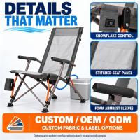 China Ice Water Cooling Outdoor Folding Chair, External Ice Water Box with Cooling Circulation Channel, Tall Backrest Folding Frame with Snowflake Control, Custom Color Private Label and Packaging for sale