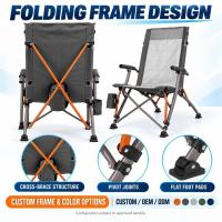 China Ice Water Cooling Outdoor Folding Chair, External Ice Water Box with Cooling Circulation Channel, Tall Backrest Folding Frame with Snowflake Control, Custom Color Private Label and Packaging for sale