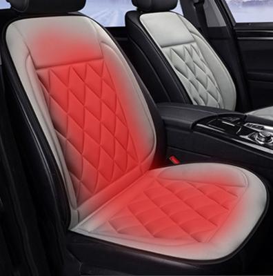China Leather Heated Car Seat Cushion USB Charging Graphene Fast Heating for sale