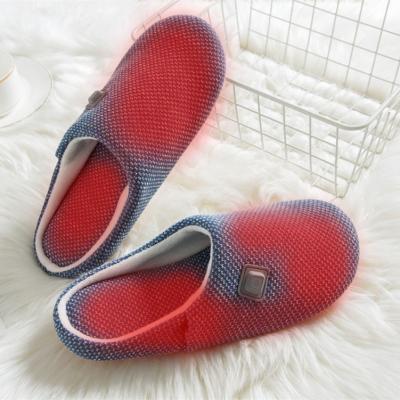 China Sheerfond Electric Heated Slippers , Non Slip Heated House Shoes OEM USB Charging for sale