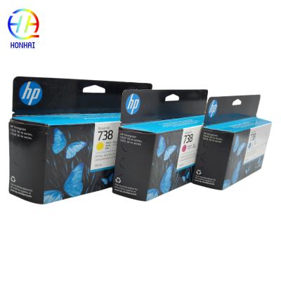 China Original Ink Cartridge for HP 738B Black DesignJet 498P2A HP 738 Cyan 498N5A Magenta 498N6A Yellow DesignJet 498N7A 130ml genuine toner cartridge for sale
