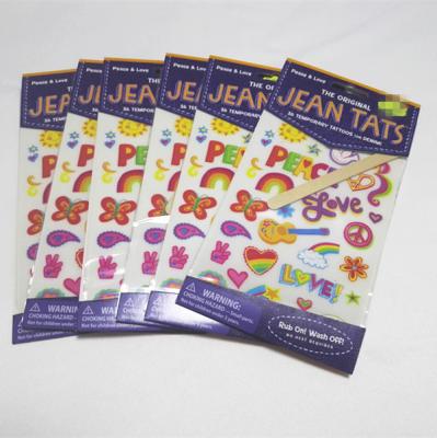 China Rub On Transfer Tattoo Stickers with Eco-friendly Custom Paper Stickers Washable and Non-toxic for sale