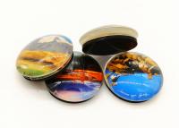 China Customized Photo Print Fridge Magnet for Tourist and Souvenir Gifts 35mm Glass Dome Refrigerator Magnet for sale
