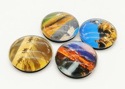 China Custom Photo Print Fridge Magnet Glass Dome Refrigerator Magnet for Souvenir Promotions for sale