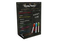 China Magnetic Fridge Calendar Weekly Planner with Dry Erase Chalkboard Surface and Powerful Magnet Layer for Home and Kitchen for sale