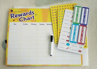 China Magnetic Reward Chart Dry Erase Chore Chart for Children with Flexible Magnet and Special Dry Eraser Lamination Surface for sale