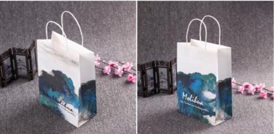 China Custom Logo Printing Paper Shopping Bags with Handles for Your Advertising Needs for sale