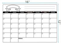 China Custom Dry Erase Fridge Magnet Calendar, 12 x 16 inch Magnetic Weekly Planner with dry erase marker for sale
